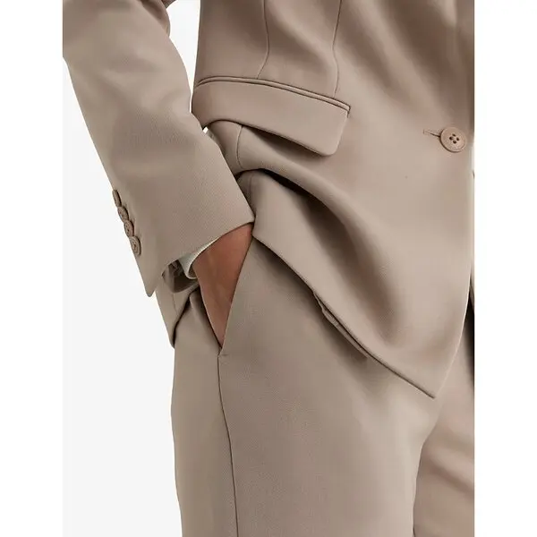REISS Straight-leg Stretch-woven Trousers - Stone Neutral