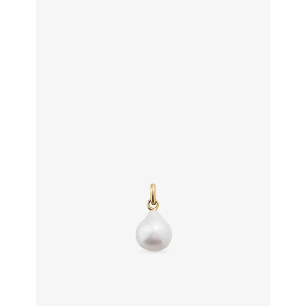 Monica Vinader Baroque Pearl Small 18ct Yellow- Vermeil And Pearl Pendant - Gold