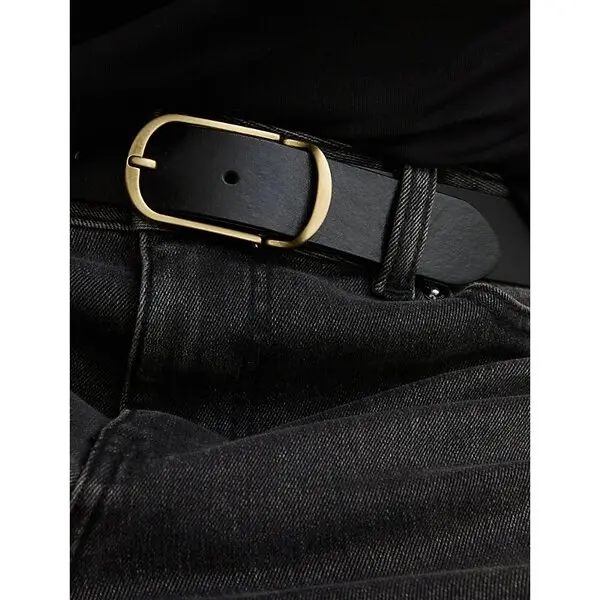 REISS Zeke Hinged-buckle Leather Belt
