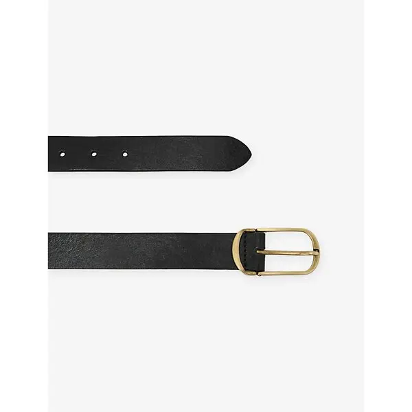 REISS Zeke Hinged-buckle Leather Belt