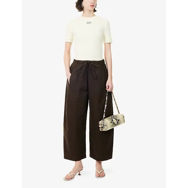 ENTIRE STUDIOS Loft Curved-hem Cotton Trousers