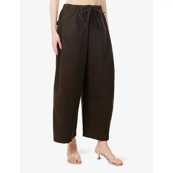 ENTIRE STUDIOS Loft Curved-hem Cotton Trousers