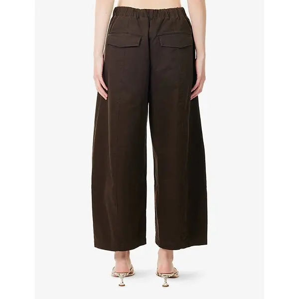 ENTIRE STUDIOS Loft Curved-hem Cotton Trousers