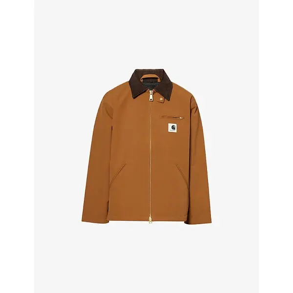 Carhartt Work In Progress Clark Corduroy-collar Canvas Jacket - Hamilton Brown / Tobacco