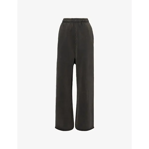 ENTIRE STUDIOS Straight-leg Relaxed-fit Cotton Jogging Bottoms - Washed Black