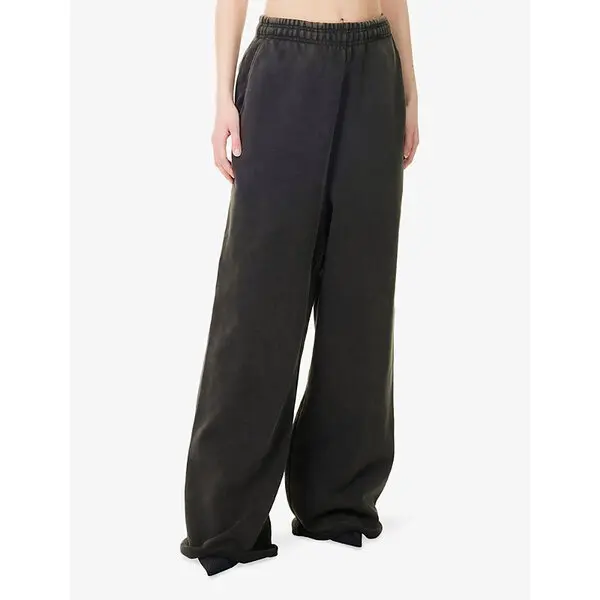 ENTIRE STUDIOS Relaxed-fit Straight-leg Cotton Jogging Bottoms - Washed Black