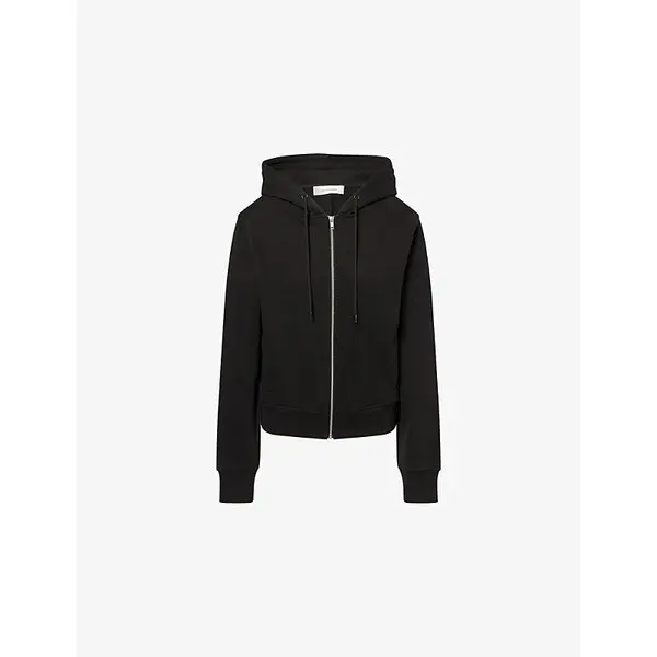 ENTIRE STUDIOS Slim-fit Zip-up Cotton Hoody - Black