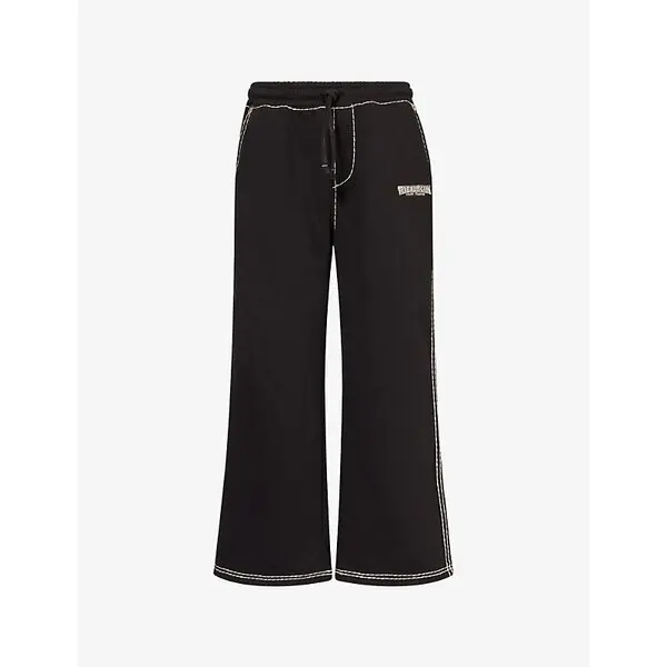 True Religion Super T Baggy Cotton-blend Jogging Bottoms - Jet Black