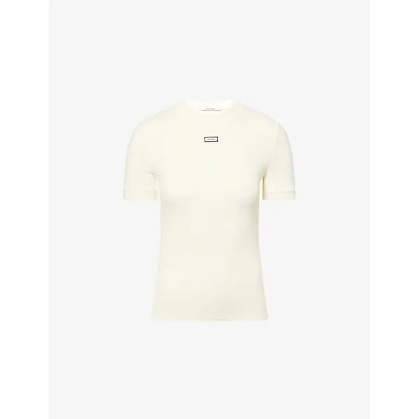 ENTIRE STUDIOS Lounge Ribbed Cotton T-shirt - Pollen