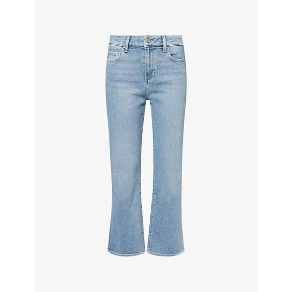 Paige Mason Crop Bootcut-leg Denim Jeans - Divine
