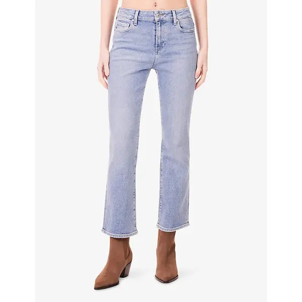 Paige Mason Crop Bootcut-leg Denim Jeans - Divine