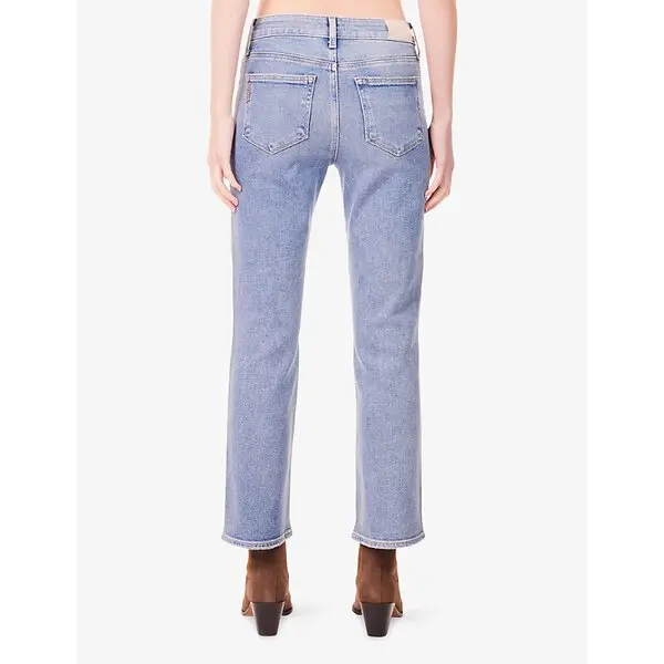 Paige Mason Crop Bootcut-leg Denim Jeans - Divine