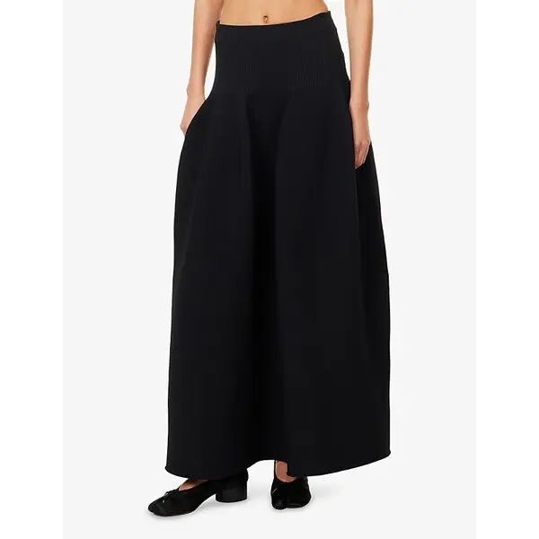 CFCL High-rise Knitted Midi Skirt - Black