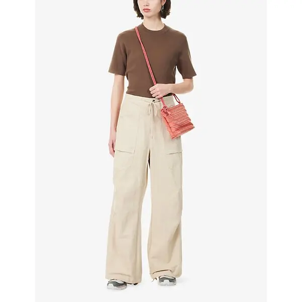 ENTIRE STUDIOS Slim-fit Knitted Cotton T-shirt - Light Brown