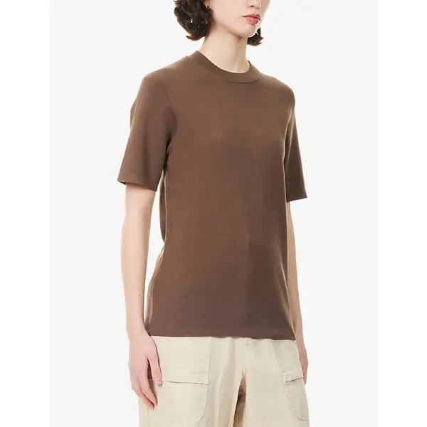 ENTIRE STUDIOS Slim-fit Knitted Cotton T-shirt - Light Brown