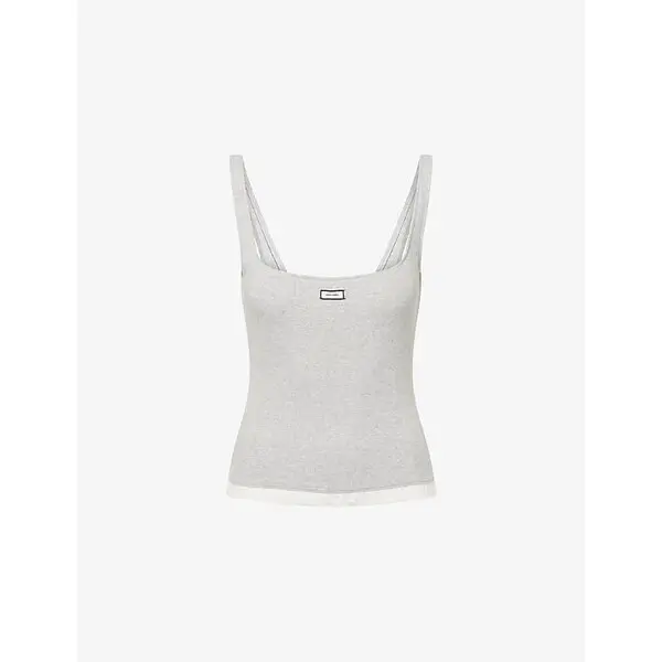 ENTIRE STUDIOS Lounge Ribbed Cotton-jersey Vest - Pebble