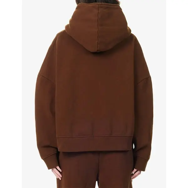 ENTIRE STUDIOS Eternal Zip-up Cotton Hoody - Brunette