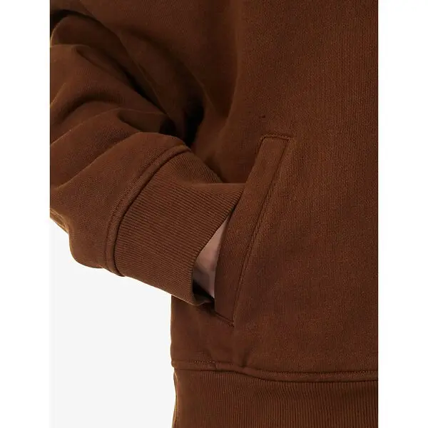 ENTIRE STUDIOS Eternal Zip-up Cotton Hoody - Brunette
