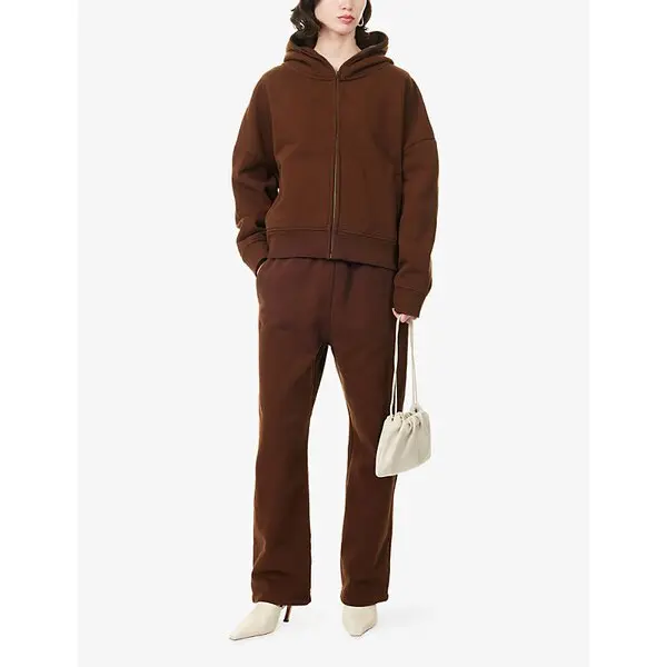 ENTIRE STUDIOS Straight-leg Relaxed-fit Cotton Jogging Bottoms - Brunette
