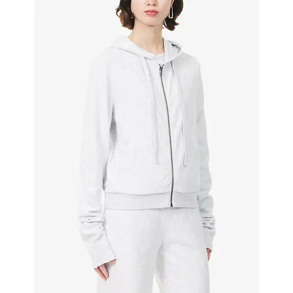 ENTIRE STUDIOS Zip-up Cropped Cotton Hoody