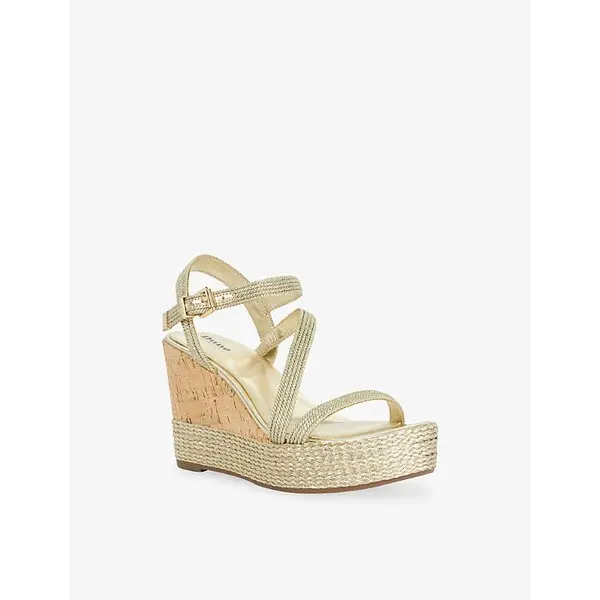 DUNE Koda Woven Wedge Sandals