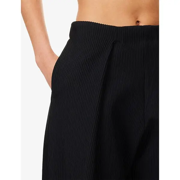 CFCL Hypha Tucked Balloon-leg Knitted Trousers - Black
