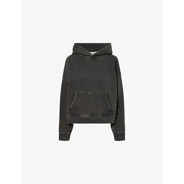 ENTIRE STUDIOS Oversized Boxy-fit Cotton Hoody - Washed Black