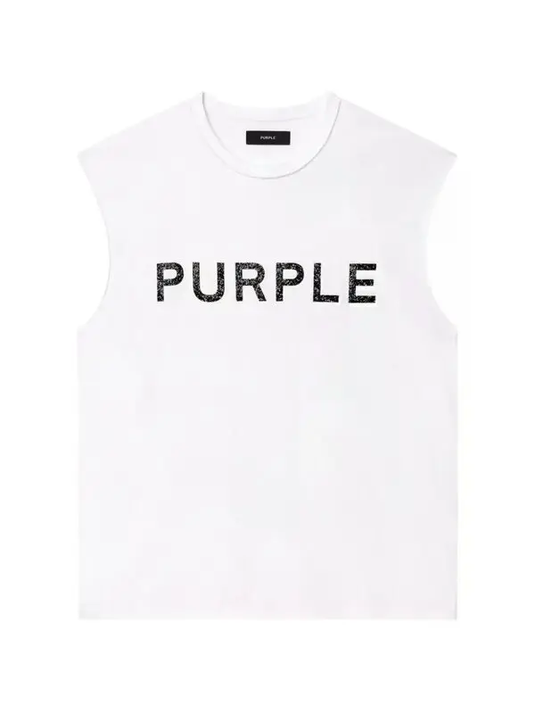 PURPLE BRAND Sleeveless T-shirt - White