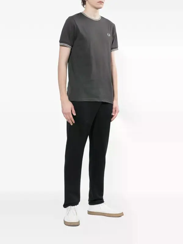 Fred Perry Logo-embroidered T-shirt - Grey