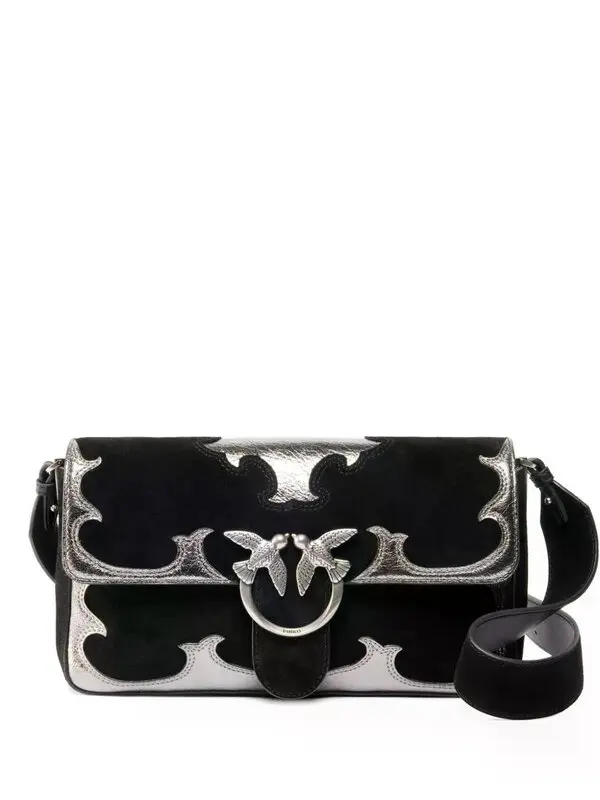 Pinko Love One Overlayed Shoulder Bag - Black