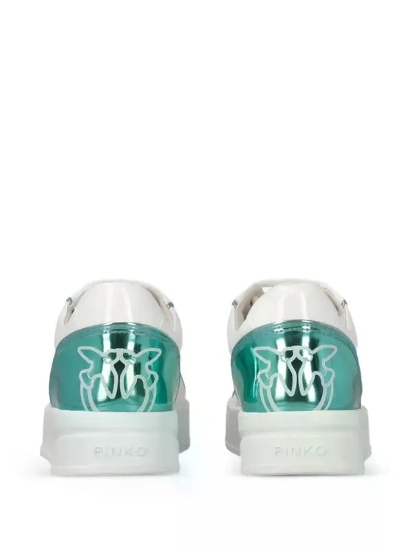 Pinko Leather Lace-up Sneakers With Logo Detail