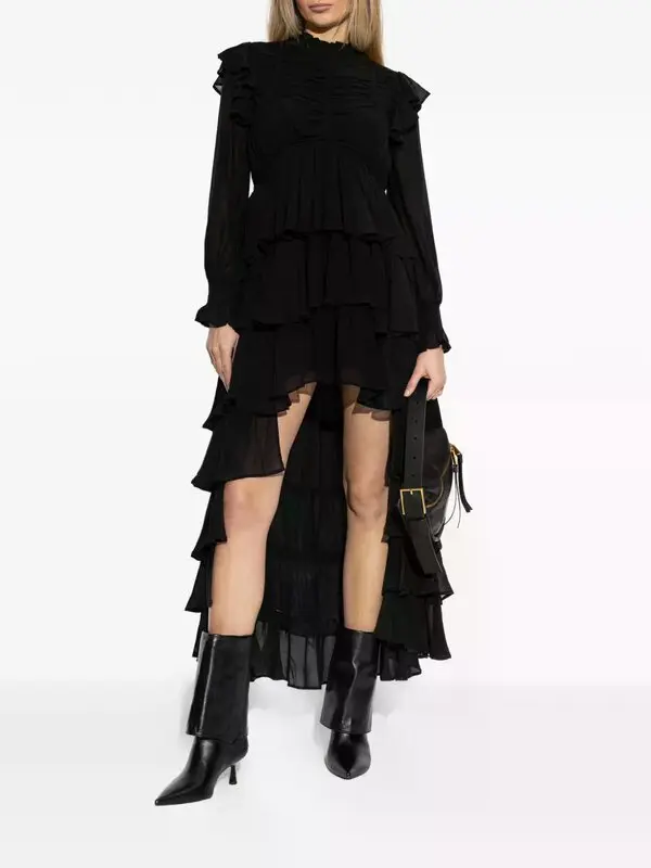 ALLSAINTS Leila Ruffled Midi Dress