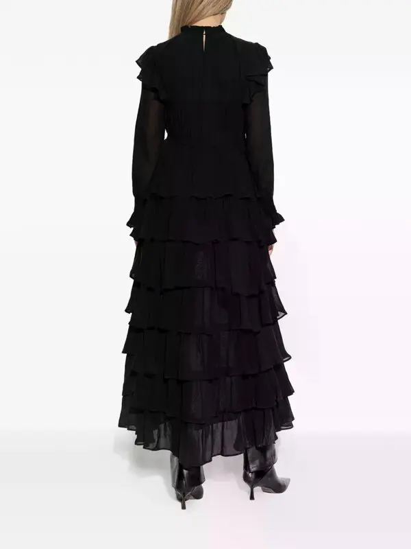 ALLSAINTS Leila Ruffled Midi Dress