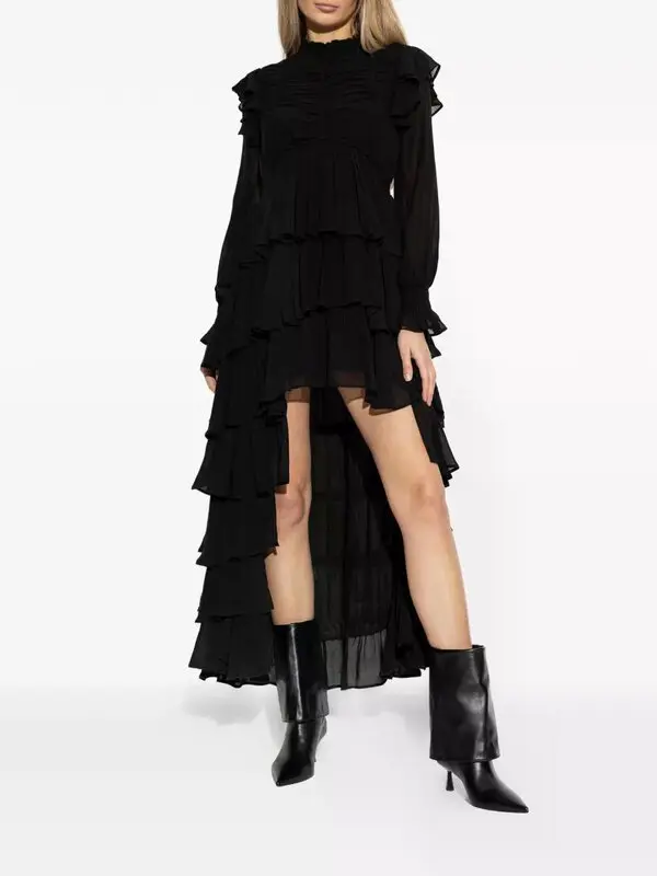 ALLSAINTS Leila Ruffled Midi Dress