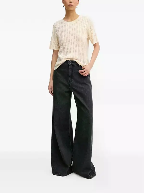 Patrizia Pepe Openwork T-shirt - Neutrals
