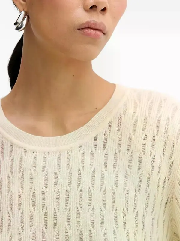 Patrizia Pepe Openwork T-shirt - Neutrals