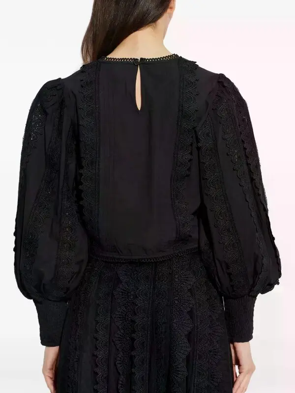 ALLSAINTS Hart Balloon-sleeve Top - Black