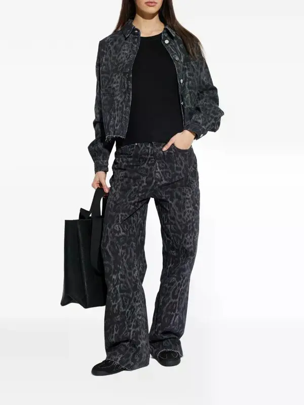 ALLSAINTS Nicky Leopard-print Denim Jacket