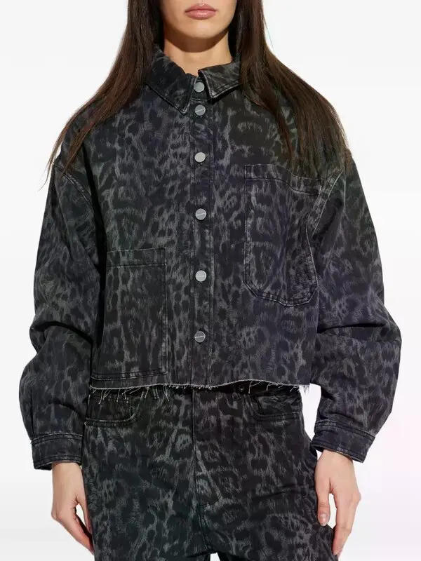 ALLSAINTS Nicky Leopard-print Denim Jacket