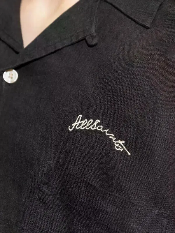ALLSAINTS Wilder Logo-embroidery Short-sleeve Shirt