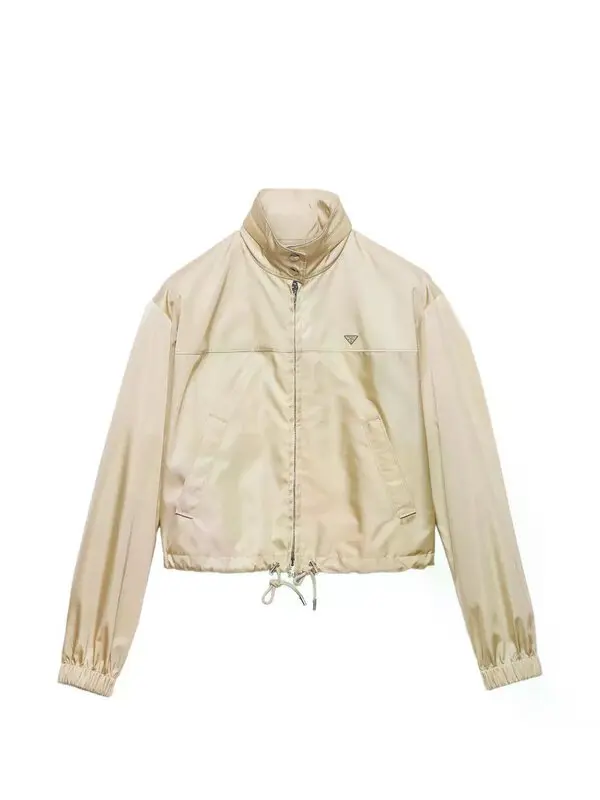 Prada Re-nylon Hooded Jacket With Drawstring Hem - Neutrals