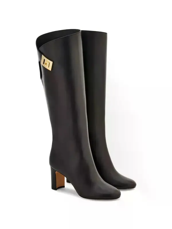 FERRAGAMO Hug Buckle Boots - Black