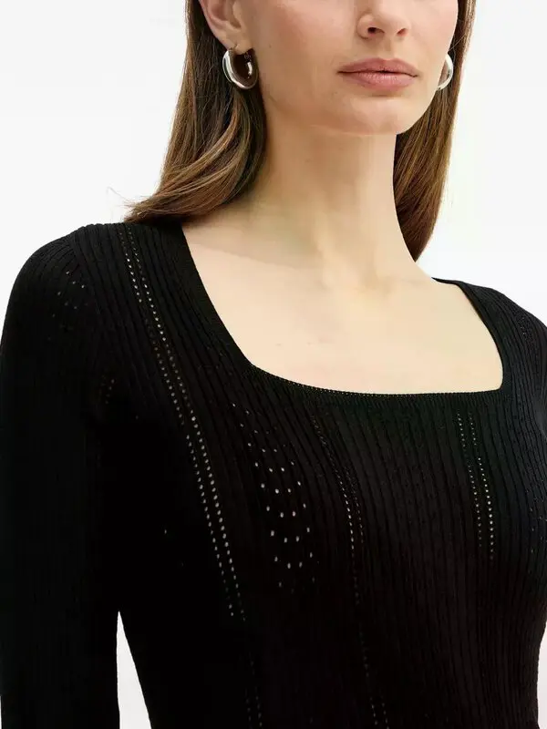 TWINSET Square-neck Sweater - Black