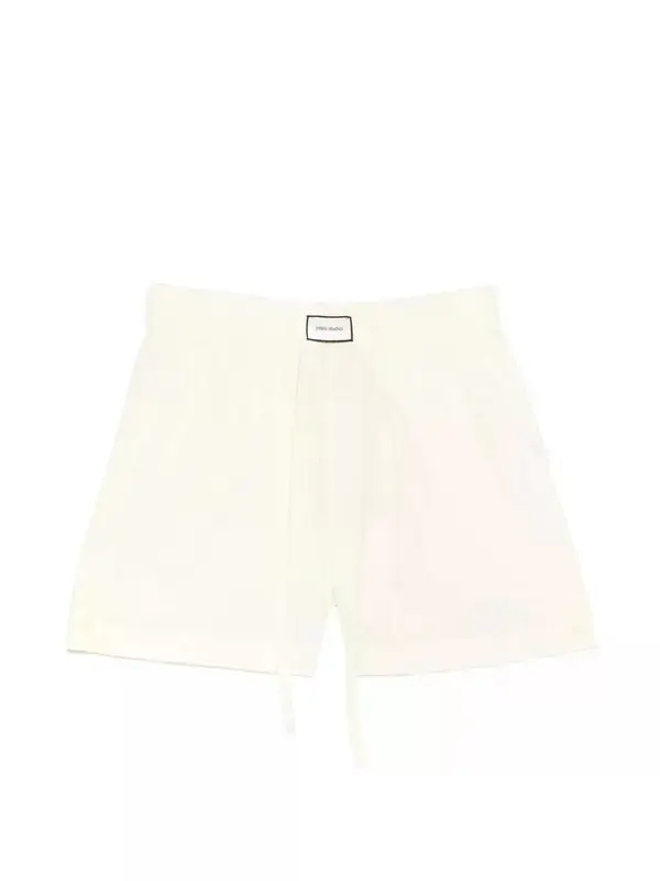 ENTIRE STUDIOS Drawstring Elasticated Shorts - Neutrals