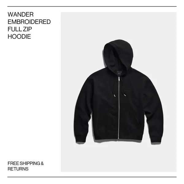 Canada Goose Embroidered Full Zip Hoodie - Black