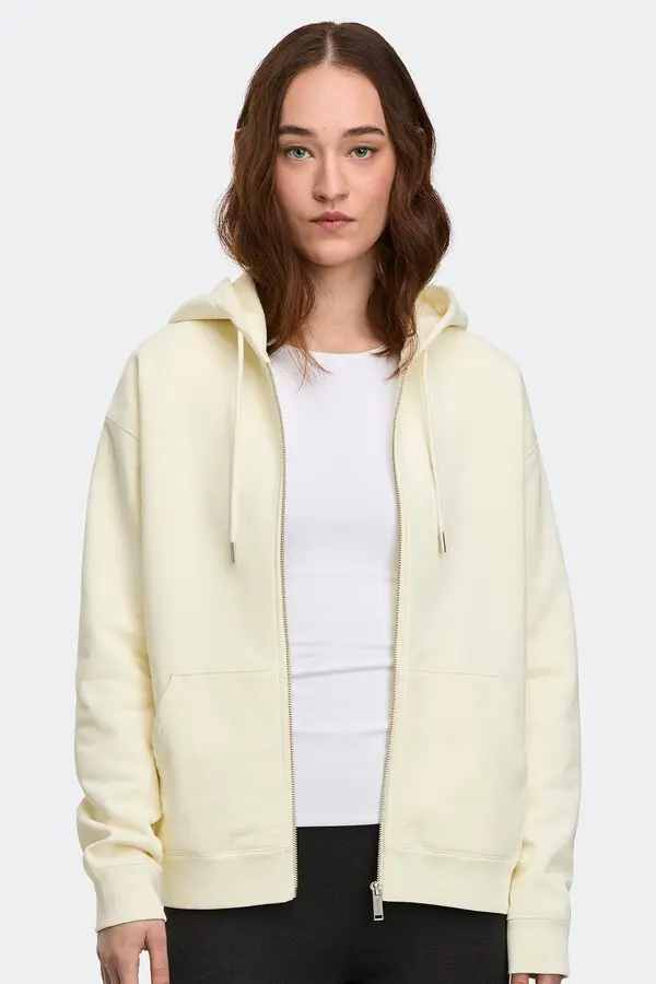 Canada Goose Embroidered Full Zip Hoodie - Bone