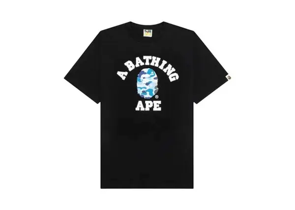A BATHING APE Abc Camo College 1j30110005 Tee Shirt - Black/blue