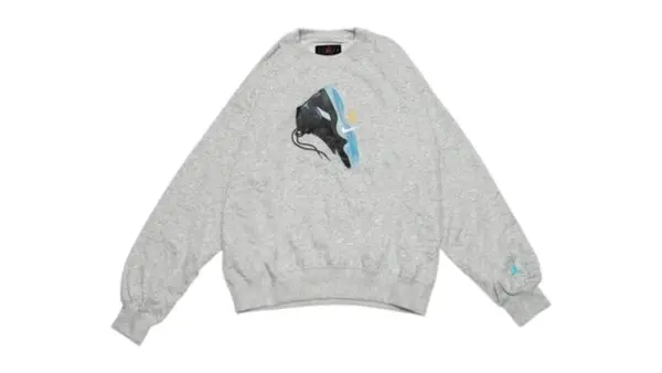JORDAN Brooklyn Fleece Crewneck Sweatshirtin - Grey Heather/gamma Blue