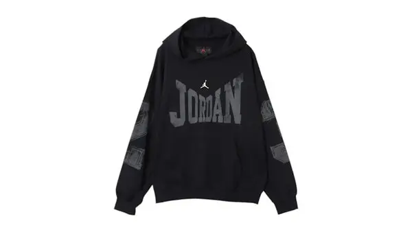JORDAN Brooklyn Collegiate Pullover Hoodiein - Black/sail