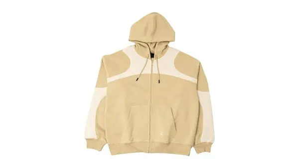 JORDAN Y2k Oversized Stretch Fullzip Hoodie - Rattan/phantom